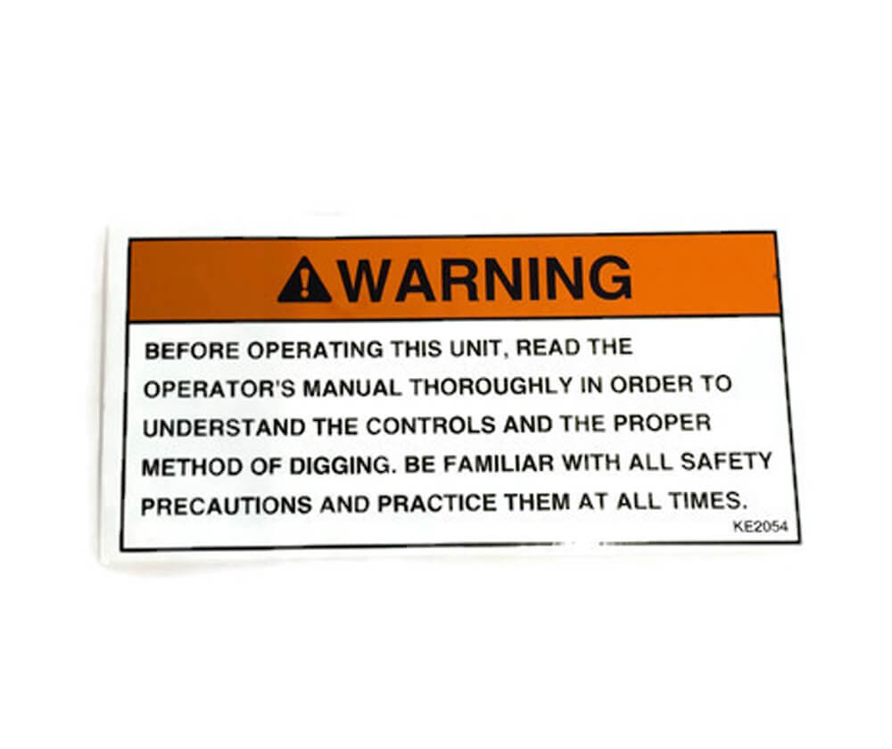 Parts: Warning Decal